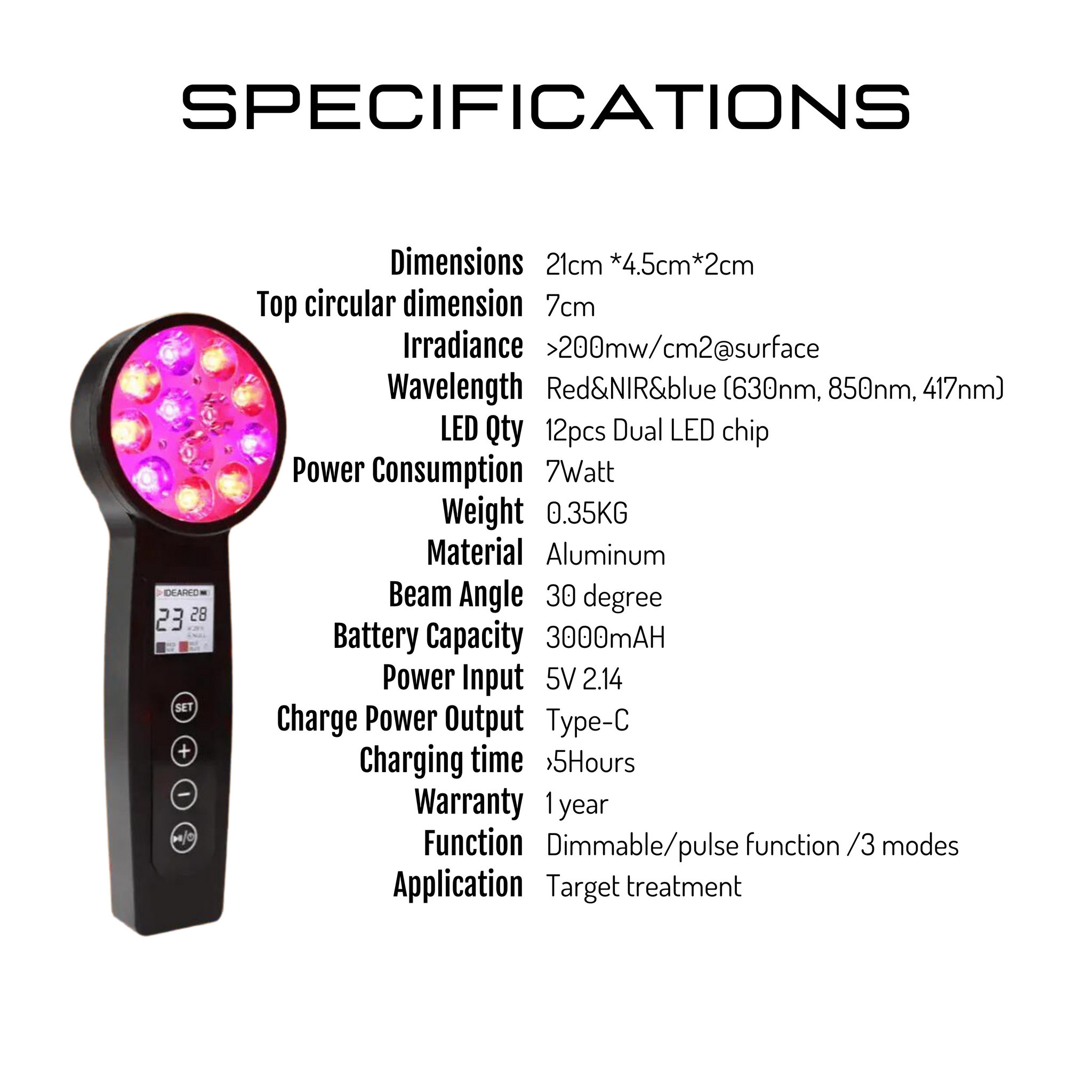 Red Light Handheld Therapy Wand – The Red Light Lab